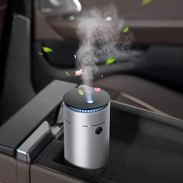 Baseus Car Air Freshener Humidifier Auto Purifier Aromo with LED Light ...