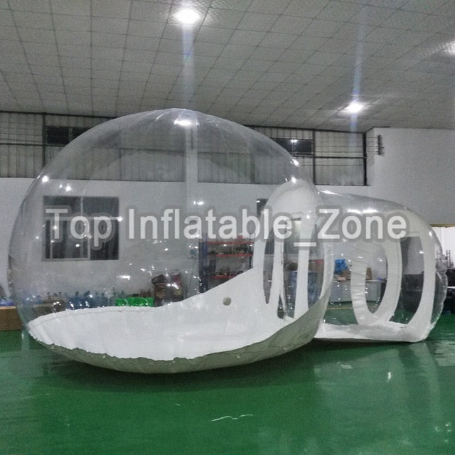 Clear inflatable bubble tent with tunnel, inflatable tents for trade ...